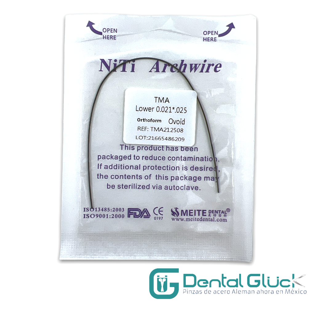 Arco TMA Cuadrado (Bolsa Blanca) – Dental Glück®